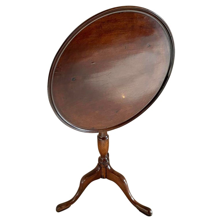 Antique George III Quality Mahogany Circular Lamp Table For Sale at 1stDibs