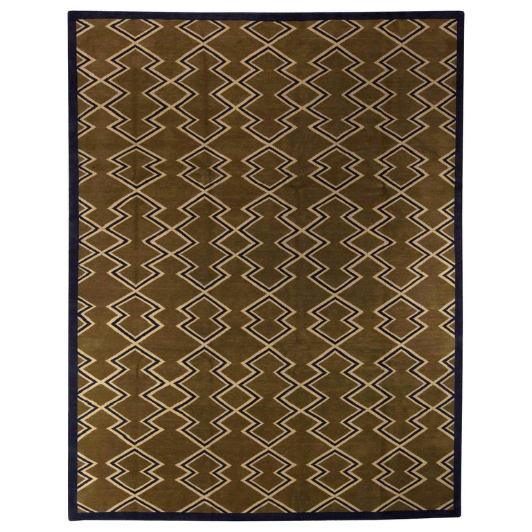 Modern Aztec Geometric Design Rug by Doris Leslie Blau For Sale at 1stDibs