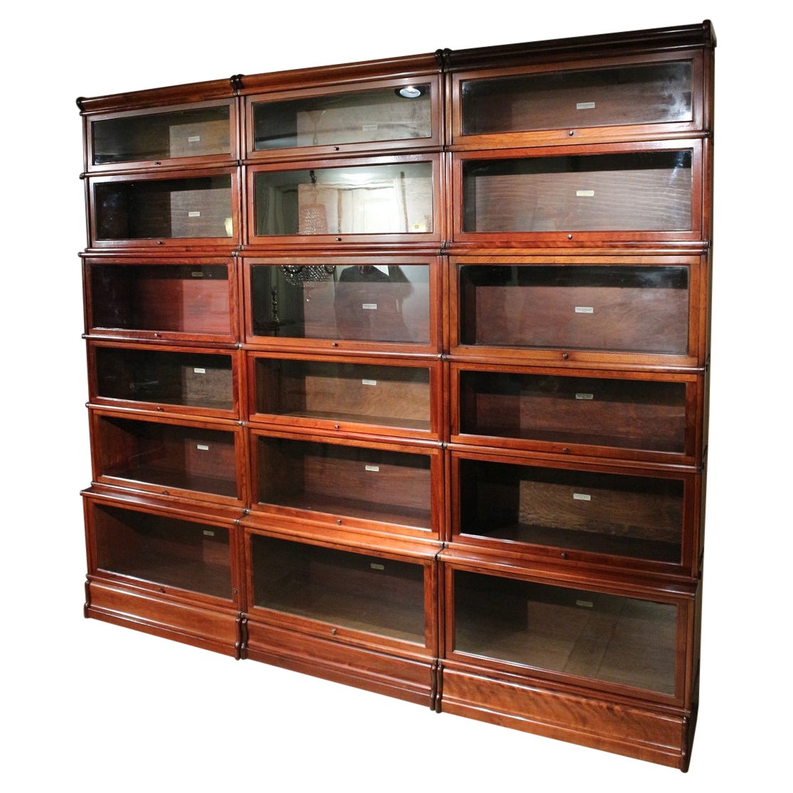 Bibliothèque globe antique Wernicke en acajou En vente sur 1stDibs