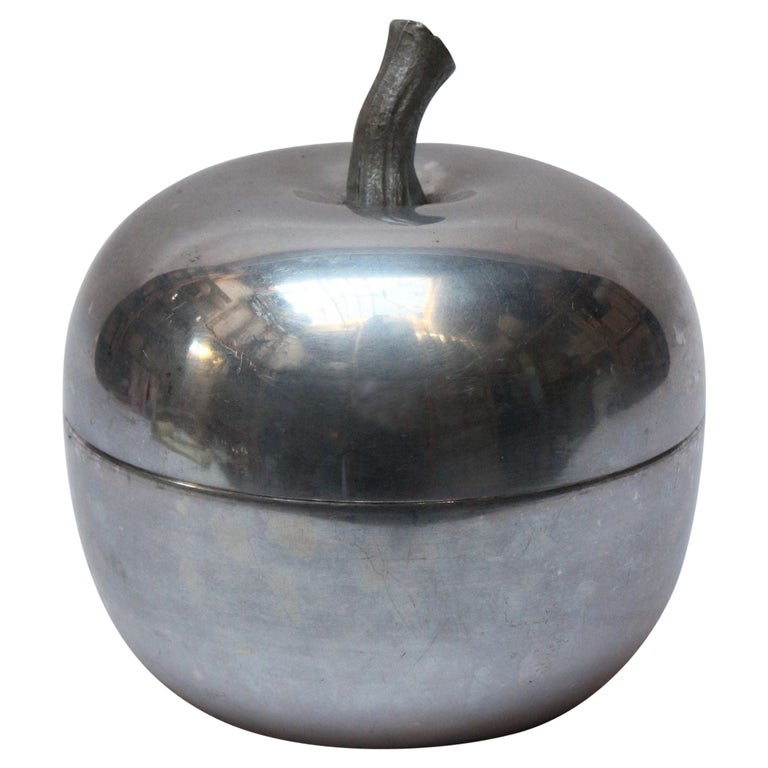Mid-Century Italian Modern Aluminum "Apple" Ice Bucket For Sale at 1stDibs