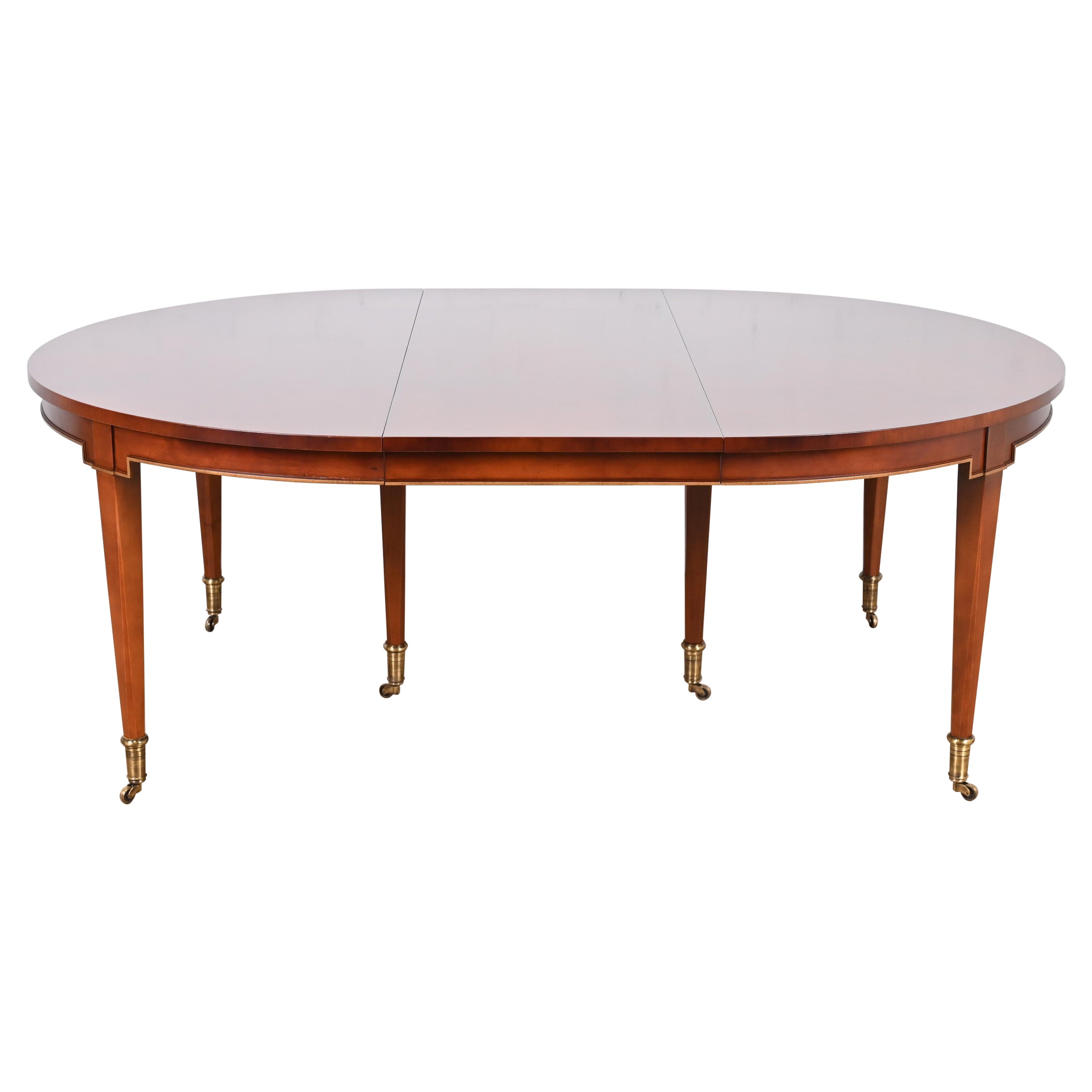 Baker Furniture French Regency Cherry Wood Extension Dining Table ...
