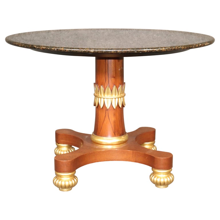 Granite Top Regency Style Center Table Kitchen Dining Table For Sale at ...