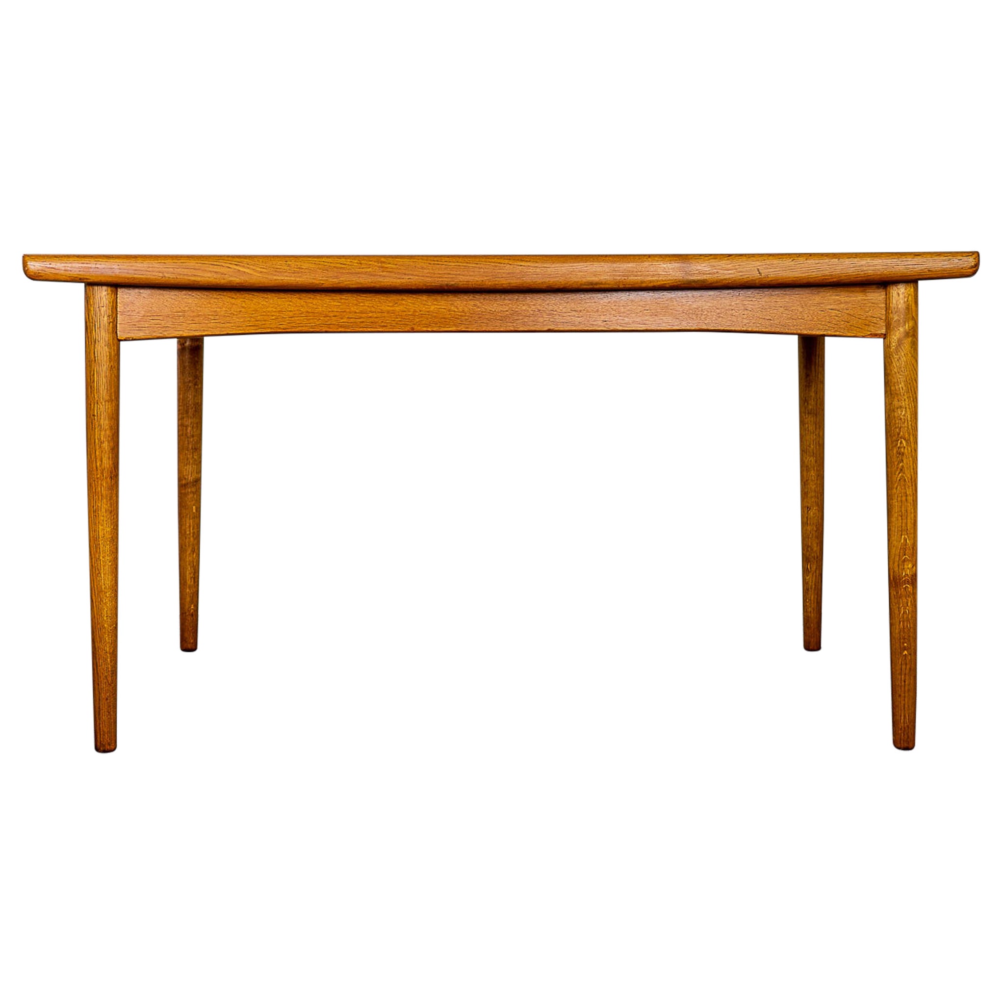 Danish Modern White Oak Dining Table at 1stDibs
