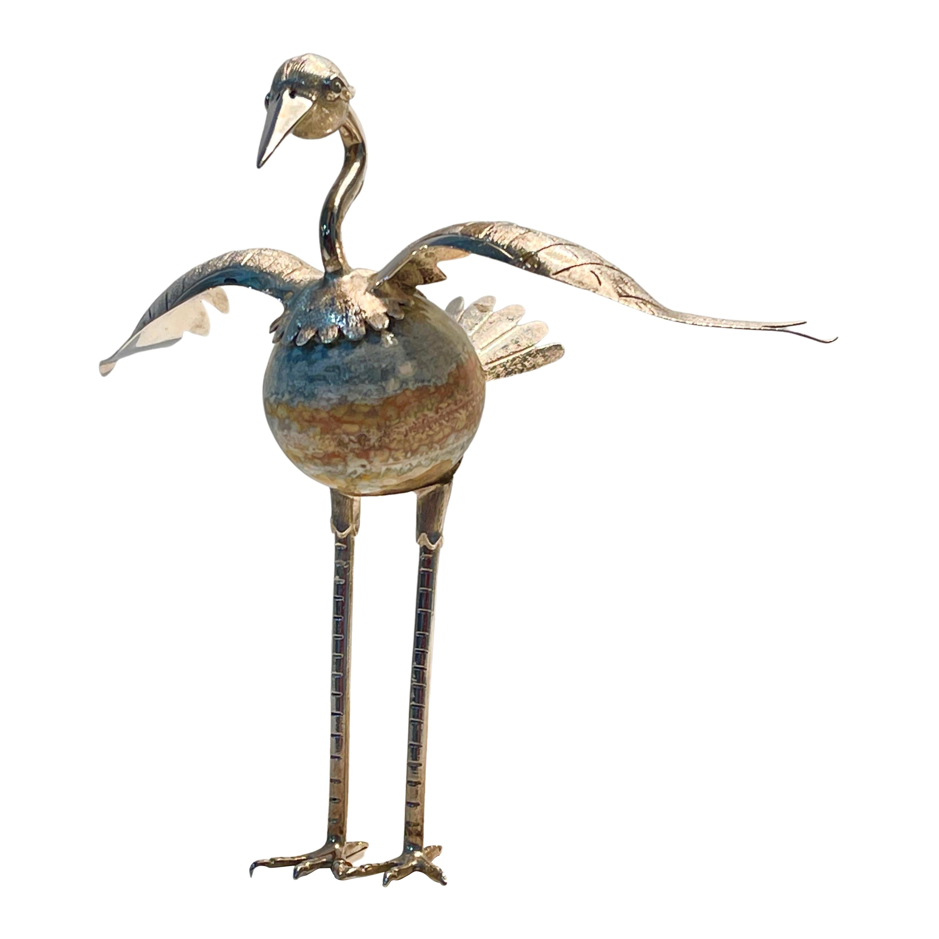Vintage Mexican Metal Bird For Sale at 1stDibs