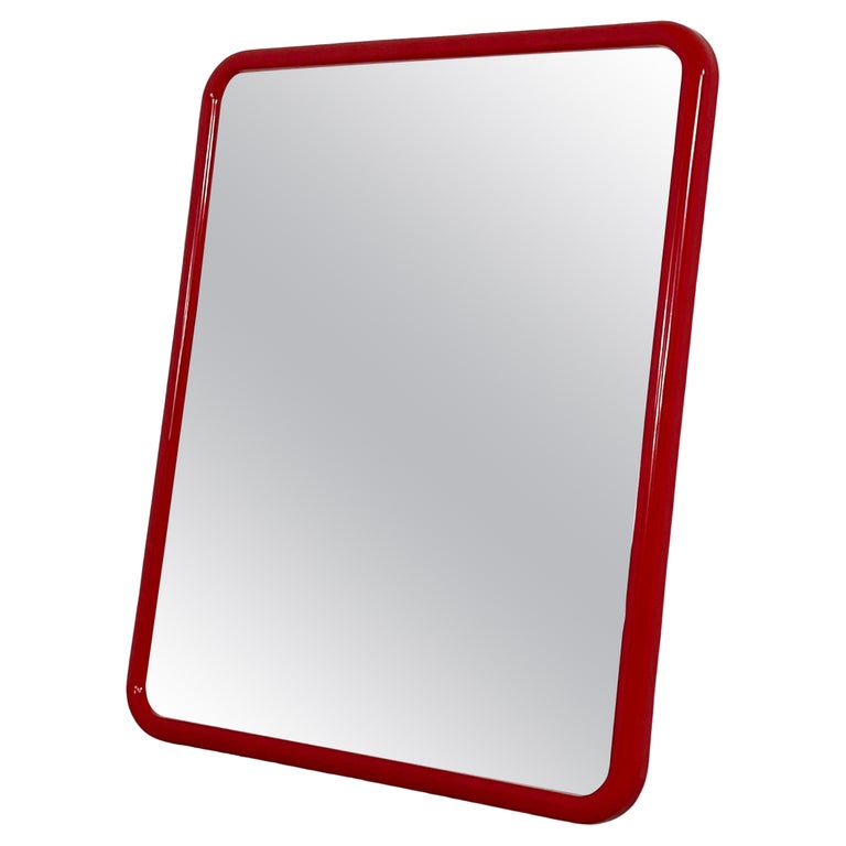 Red Frame Mirror from Carrara and Matta, 1970s For Sale at 1stDibs