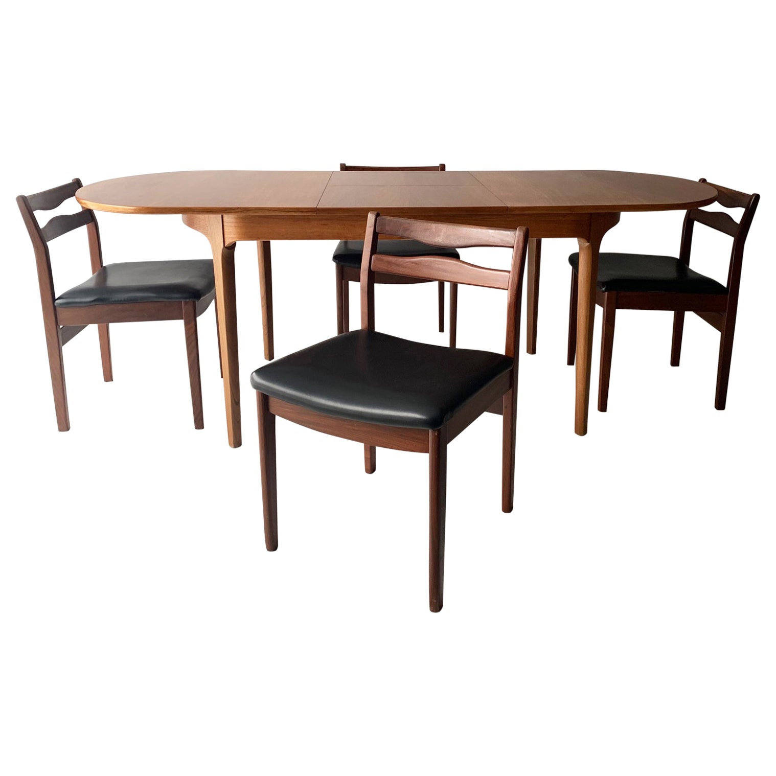 1960s Triangular Brazilian Dining Table and Chairs by Tenreiro For Sale ...
