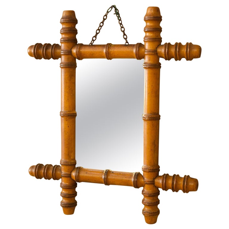 19th Century Faux Bamboo Mirror, 1 For Sale at 1stDibs