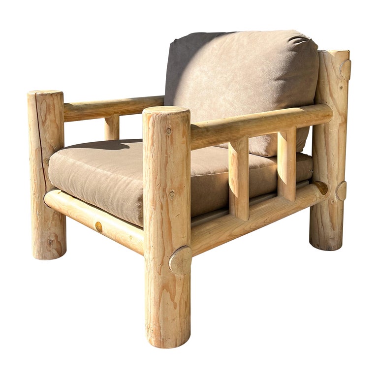 White Cedar Log Lounge Chair For Sale at 1stDibs