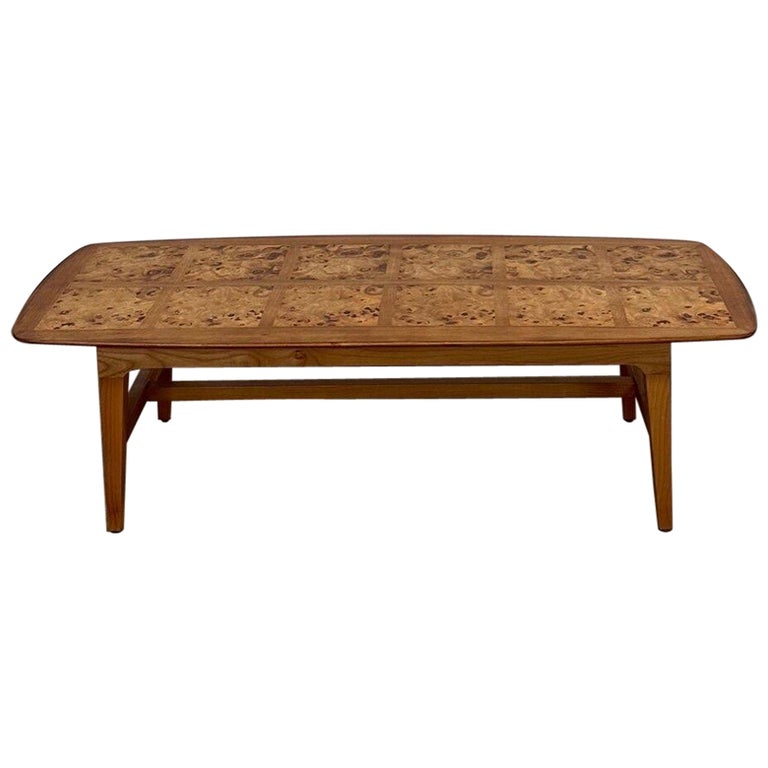 Burl-Wood, Oak, and Alder Coffee Table For Sale at 1stDibs