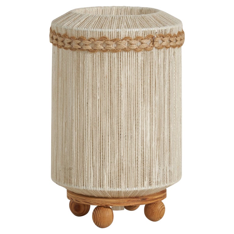 Swedish Designer, Table Lamp, String, Pine, Sweden, 1960s For Sale at ...