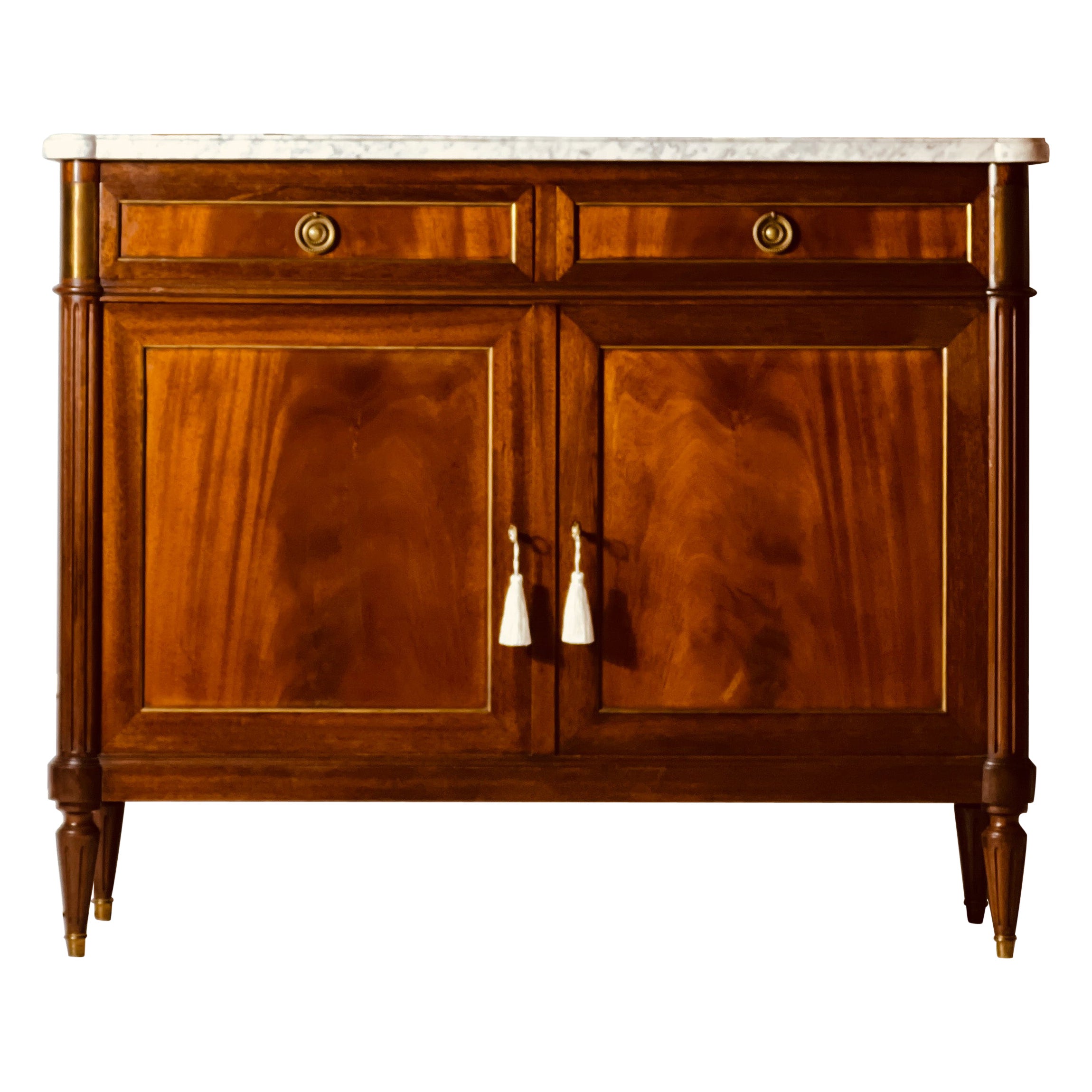 French Antique Marble Sideboard / Louis XVI Cupboard at 1stDibs