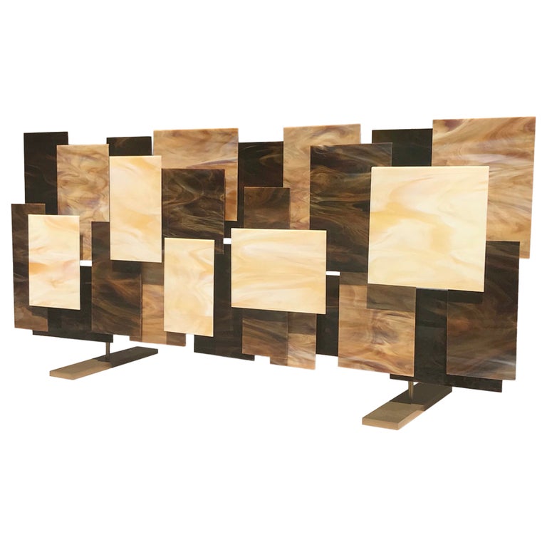 "Cosmos T/W" Original Glass and Metal Table/Wall Sculpture For Sale at ...