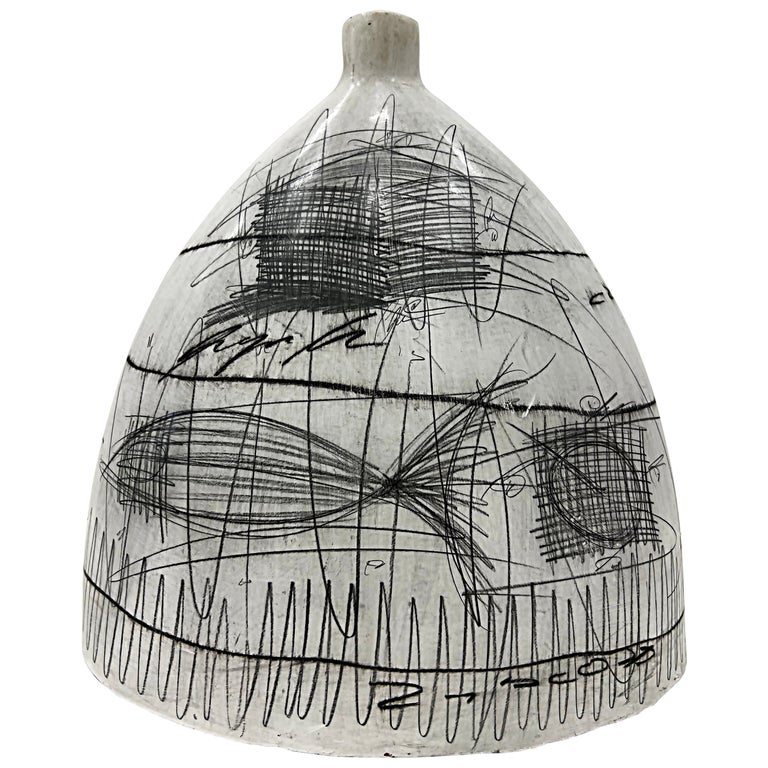 Yuri Zatarain Charcoal Equation Diagram Design Vase For Sale at 1stDibs