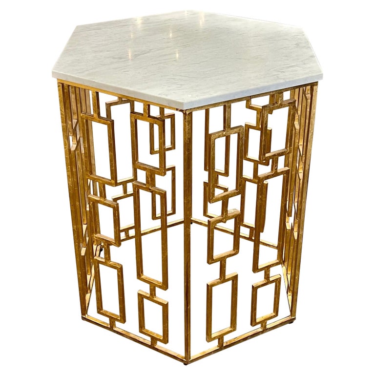Vintage Italian Geometric Side Table For Sale at 1stDibs