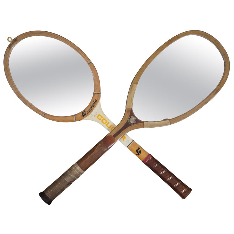 2 Retro Wood Tennis Badmitton Game Sport Racket Mirrors Goodwin ...