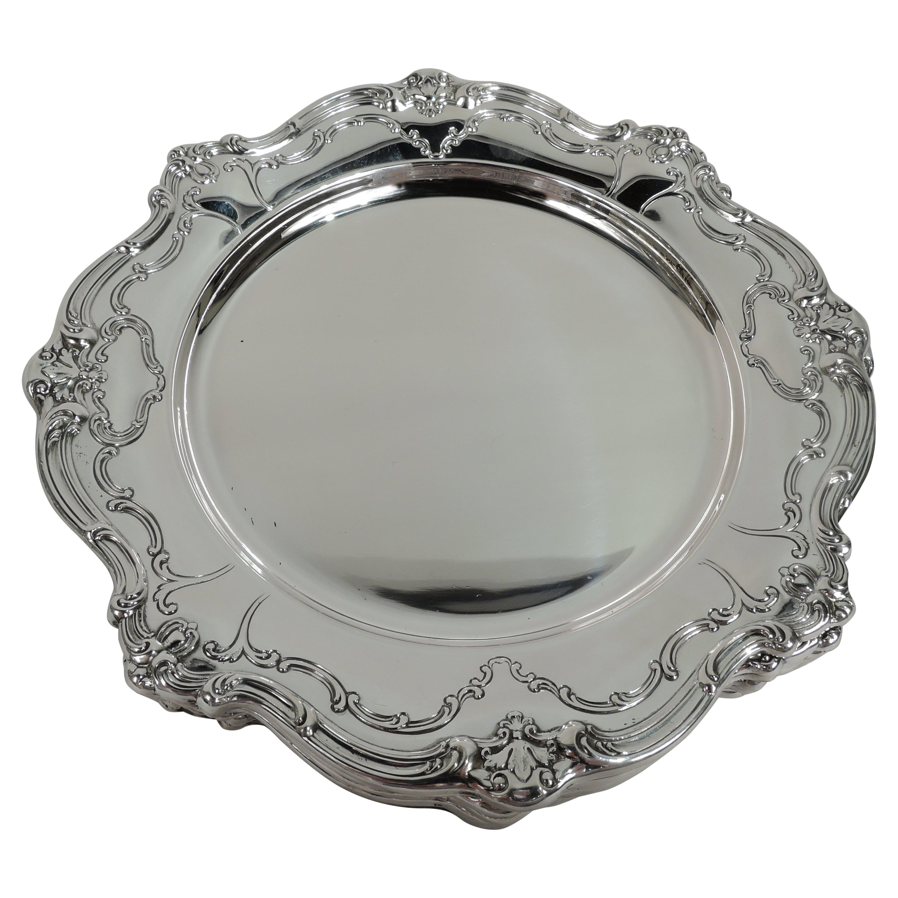 Set of Ten Antique Gorham Edwardian Sterling Silver Plates For Sale at ...