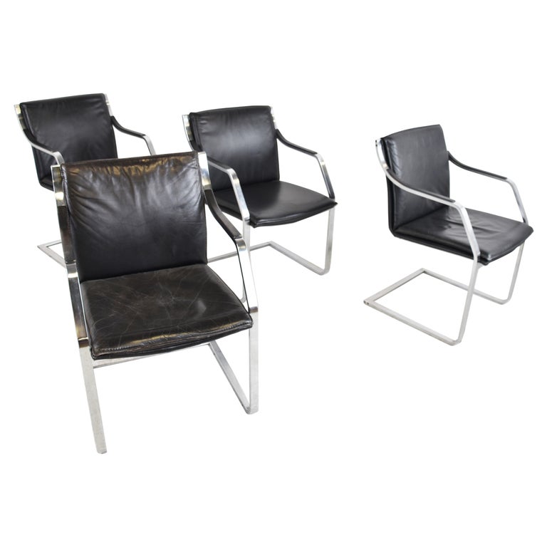 Set of 4 Rudolf Glatzel armchairs for Knoll Art Collection, 1980s For ...