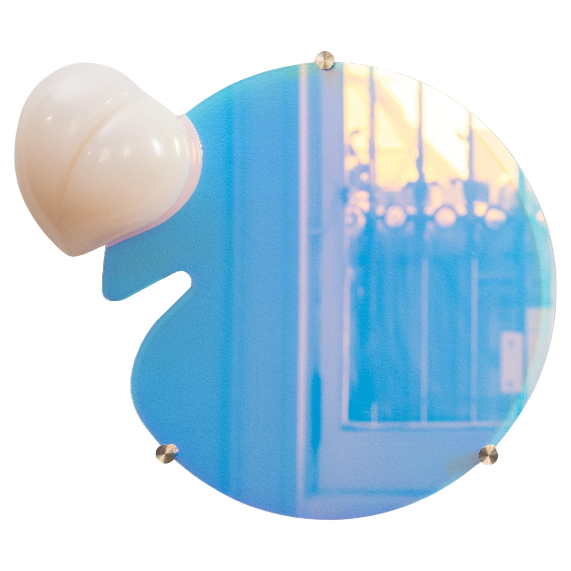 Iridescent Glass and Marble Wall Sculpture, 'Voluptuous Peach' by Kaja ...