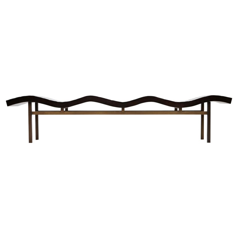 Bamboo Wave Bench by Aguirre Design For Sale at 1stDibs
