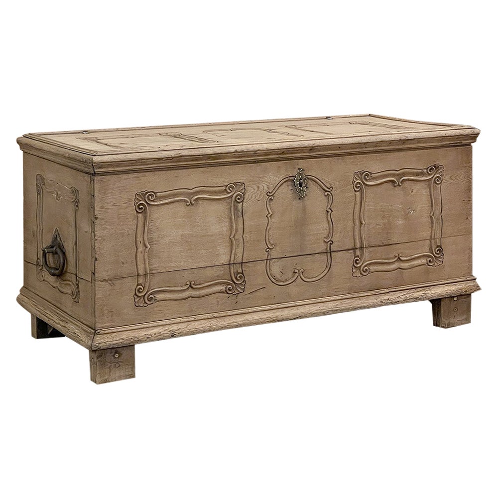 Mid-18th Century Scandinavian Oak Bridal Dome Trunk, Dated 1745 For ...