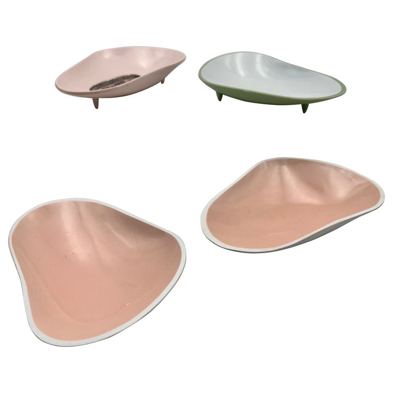 American Mid-Century Atomic Age Freeform Melamine Set of Snack Trays at ...