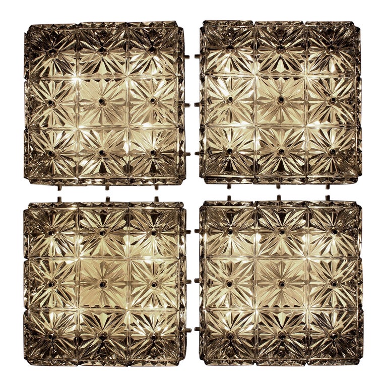 1 of 7 Ballroom Crystal Glass Plafoniere Sconces, Germany, 1960s For ...