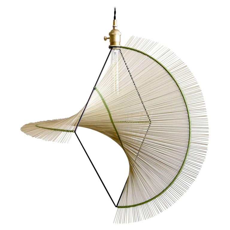 Small Ryar Light, Umbrella Sedge Handcrafted Pendant For Sale at 1stDibs