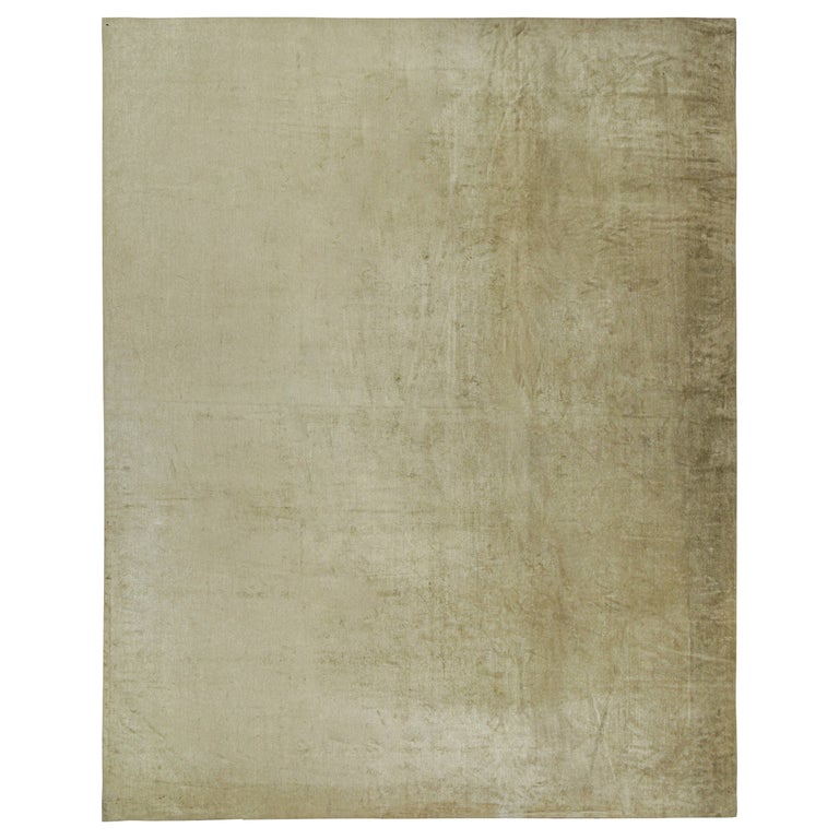 Rug and Kilim’s Modern Plain Rug in Solid Beige Tones For Sale at 1stDibs