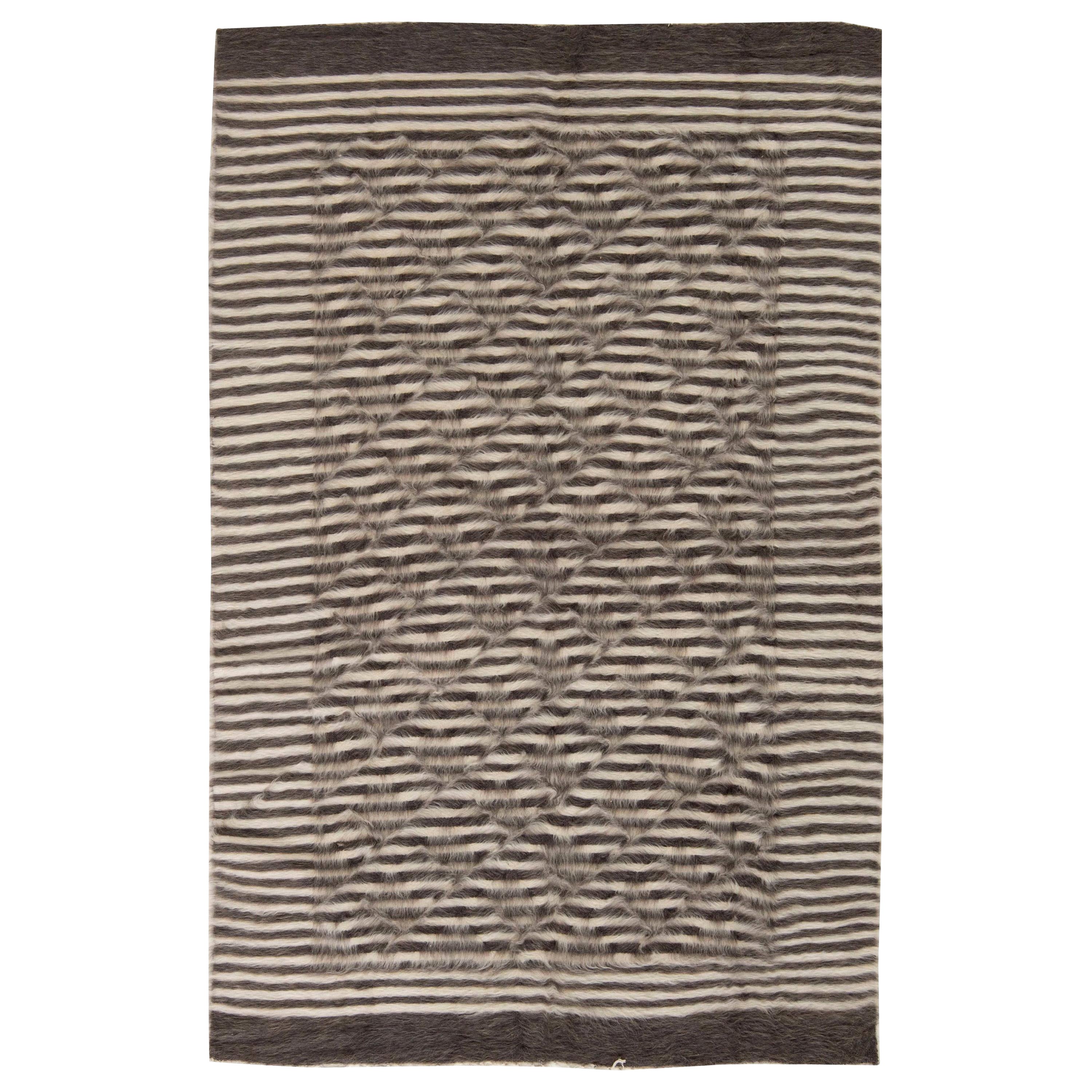 Taurus Collection Modern Striped Goat Hair Rug by Doris Leslie Blau For ...