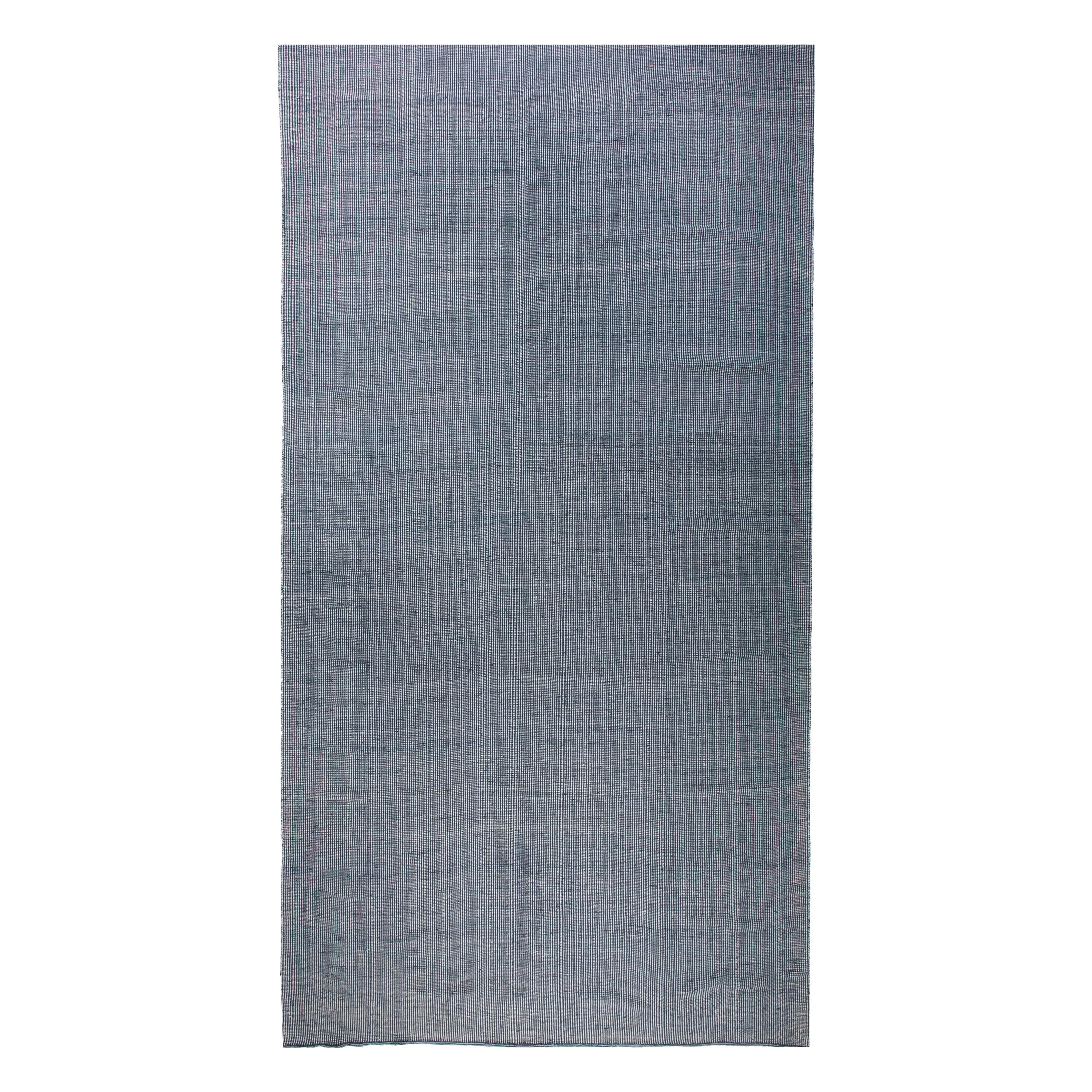 Contemporary Muted Silver, Blue Flat-Weave Wool Rug by Doris Leslie ...