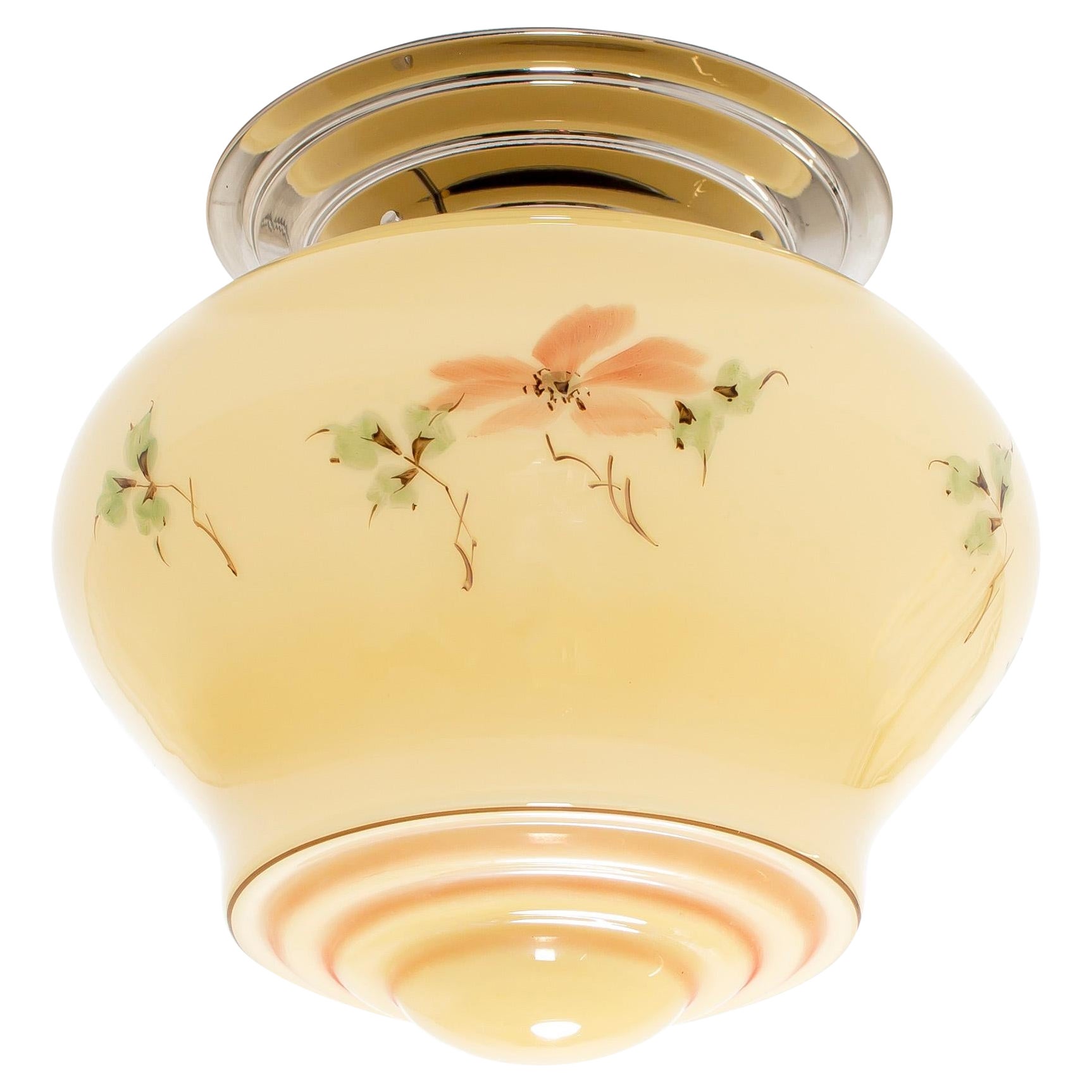 Scandinavian Flush Mount Ceiling Light, 1950s For Sale at 1stDibs