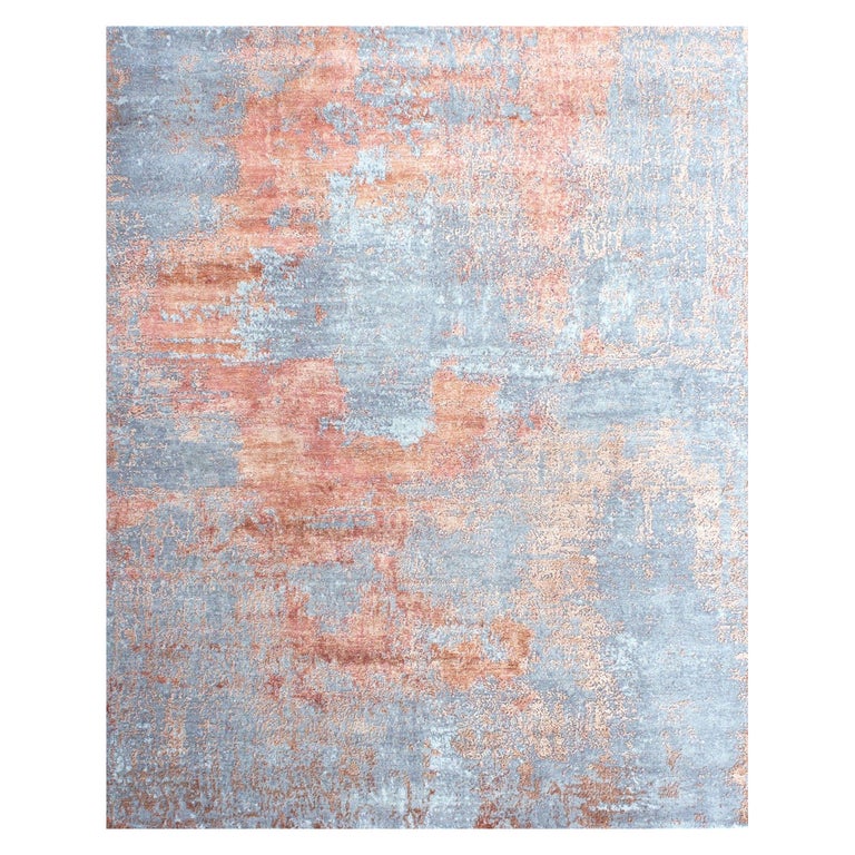 Beautiful New Modern Hand Knotted, Abstract Design Rug For Sale at 1stDibs