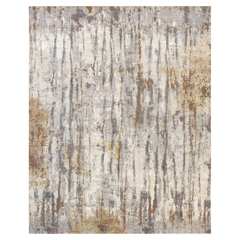 Beautiful New Modern Hand Knotted, Abstract Design Rug For Sale at 1stDibs