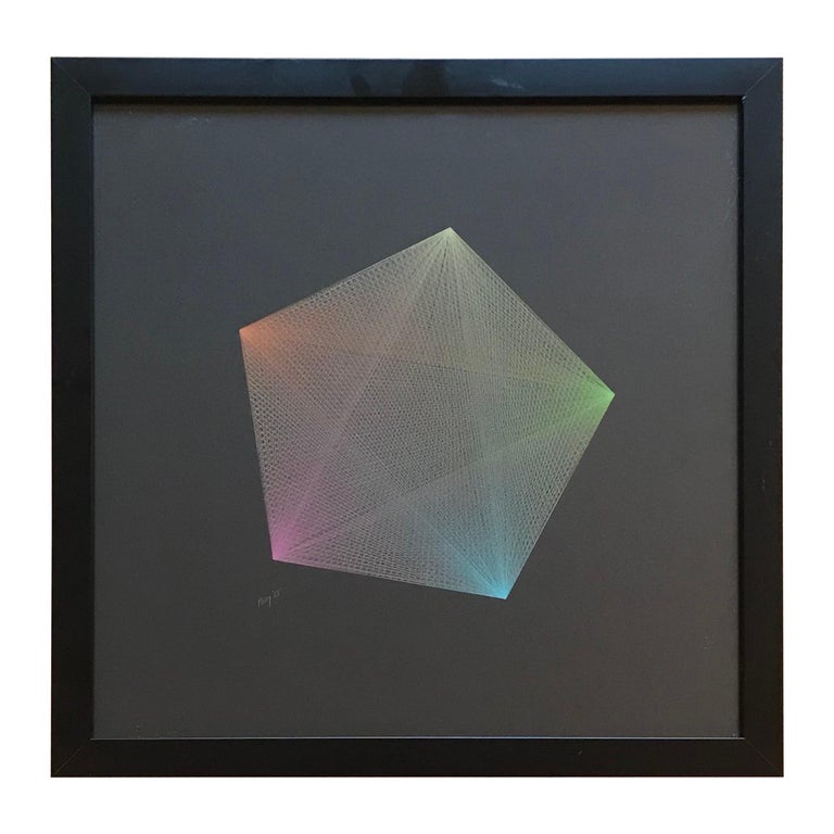 Ernest Posey Op Art Pastel Drawing For Sale at 1stDibs