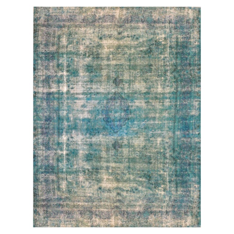 Handmade Vintage Rug Wool Abstract Design For Sale at 1stDibs