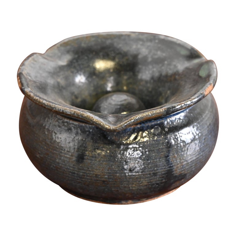 Studio Pottery Glazed Ceramic Ash Tray For Sale at 1stDibs