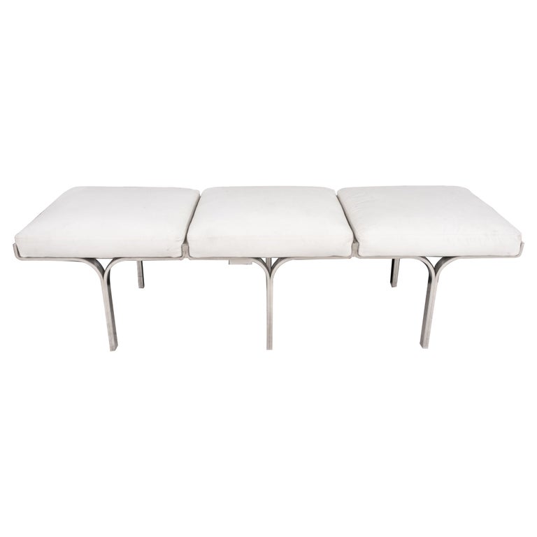Restoration Hardware Upholstered Link Bench For Sale at 1stDibs