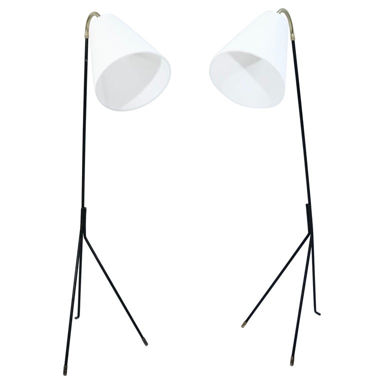 Set of two Holm Sørensen grasshopper floor lamps For Sale at 1stDibs