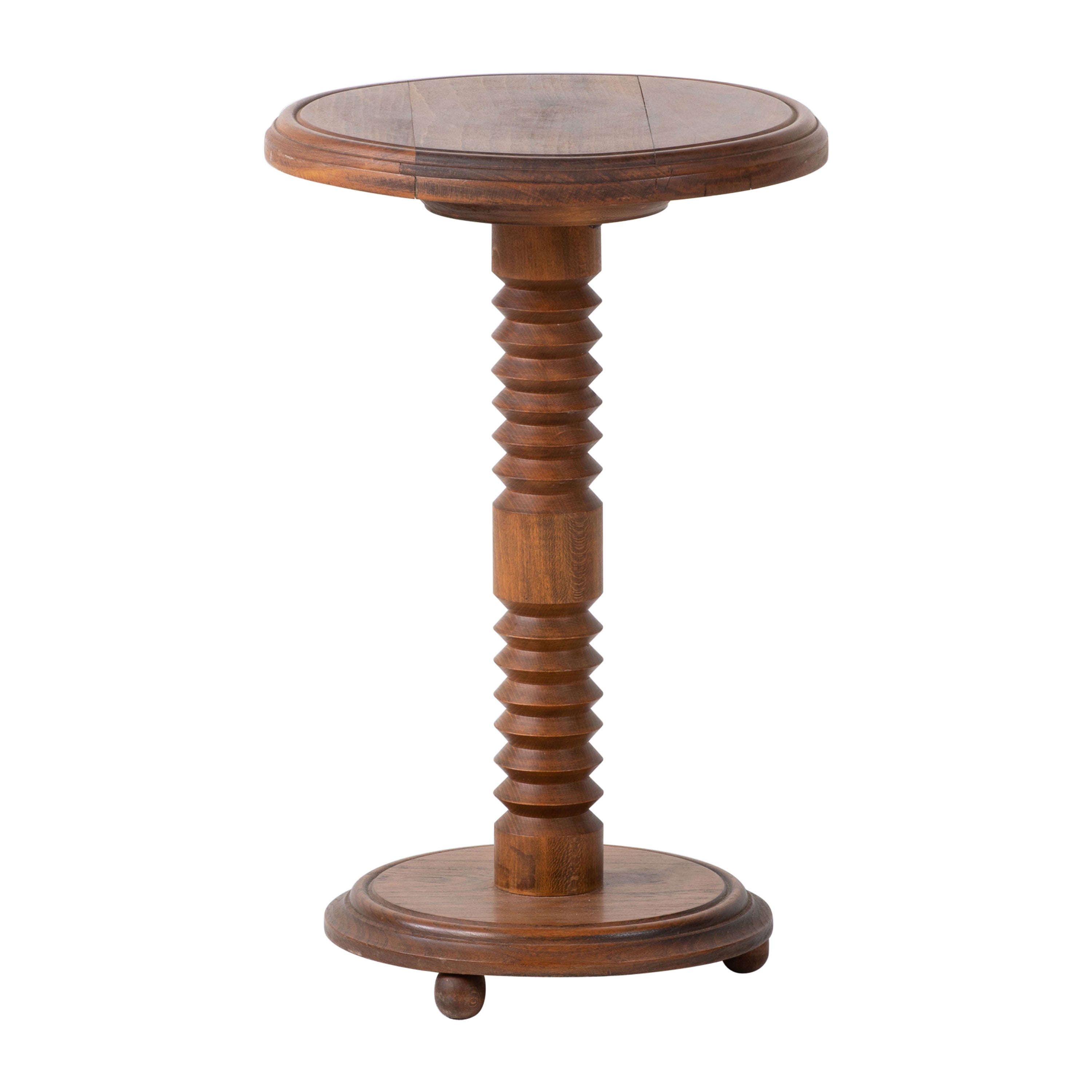Vintage French Wood Side Table or Pedestal at 1stDibs