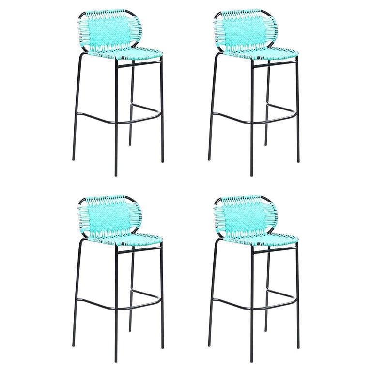 Set of 4 Mint Cielo Bar Stool by Sebastian Herkner For Sale at 1stDibs