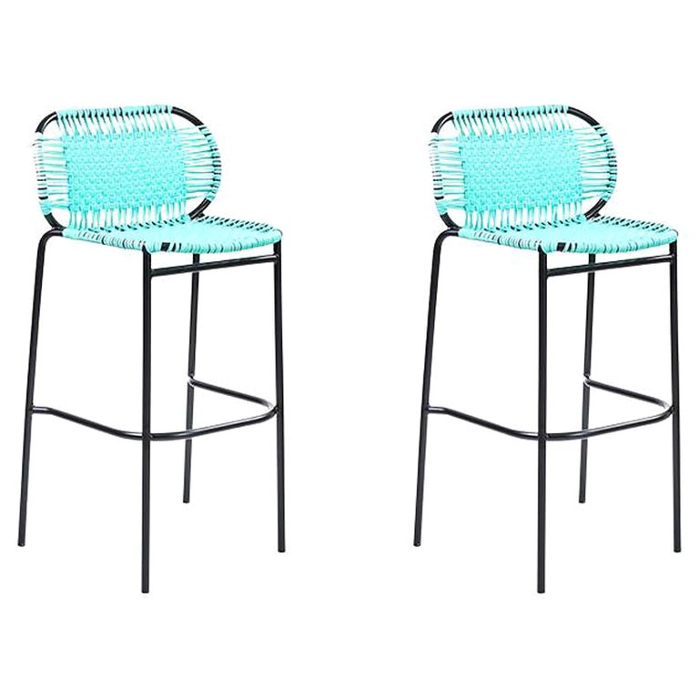 Set of 2 Mint Cielo Bar Stool by Sebastian Herkner For Sale at 1stDibs