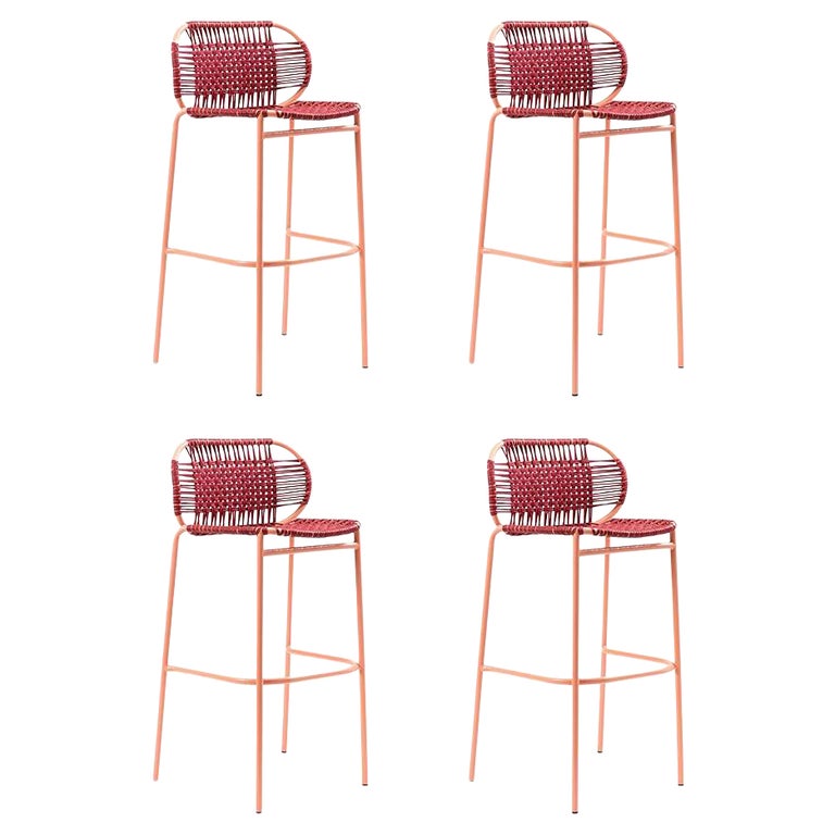 Set of 4 Purple Cielo Bar Stool by Sebastian Herkner For Sale at 1stDibs