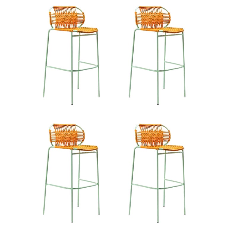 Set of 4 Honey Cielo Bar Stool by Sebastian Herkner For Sale at 1stDibs