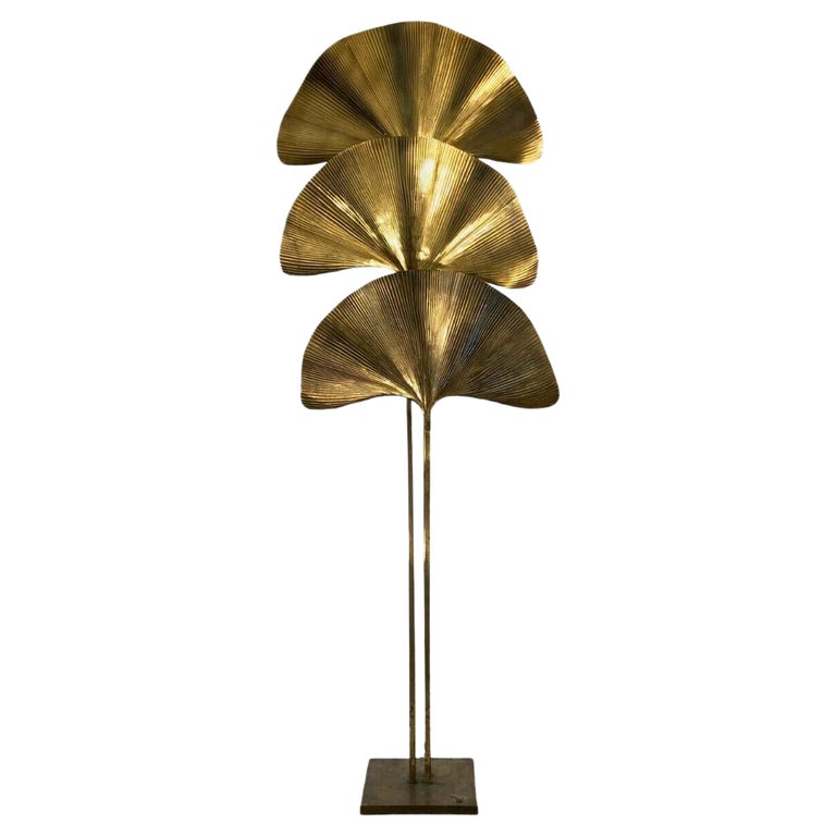 Three-Leaves "Gingko" Floor Lamp by Tommaso Barbi, Ed. Bottega Gadda ...