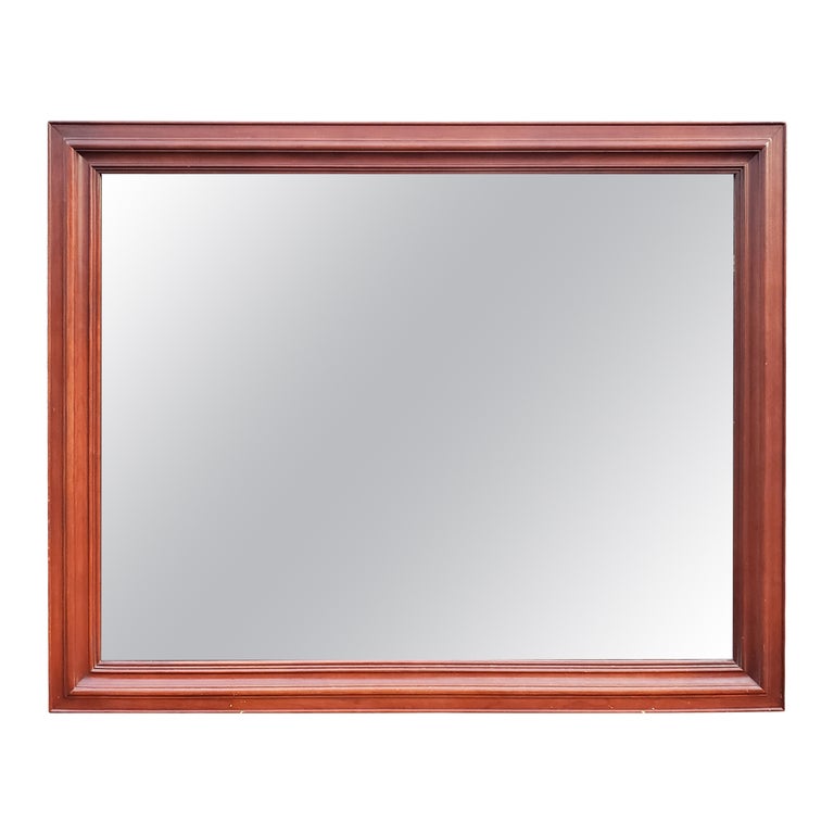 1960s Kling Furniture Solid Genuine Cherry Wall Mirror For Sale at 1stDibs
