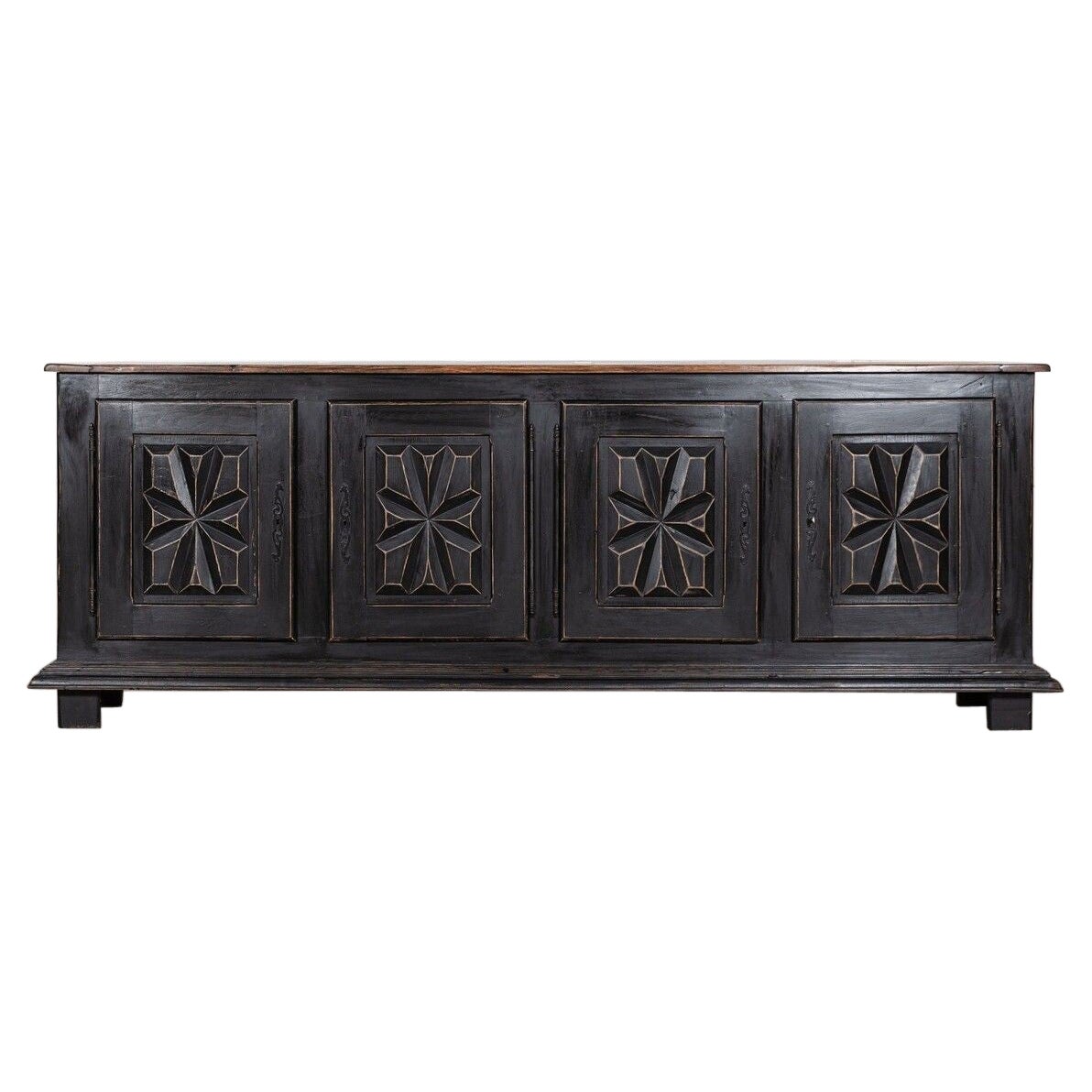 Monumental Ebonised French Oak Enfilade Buffet at 1stDibs