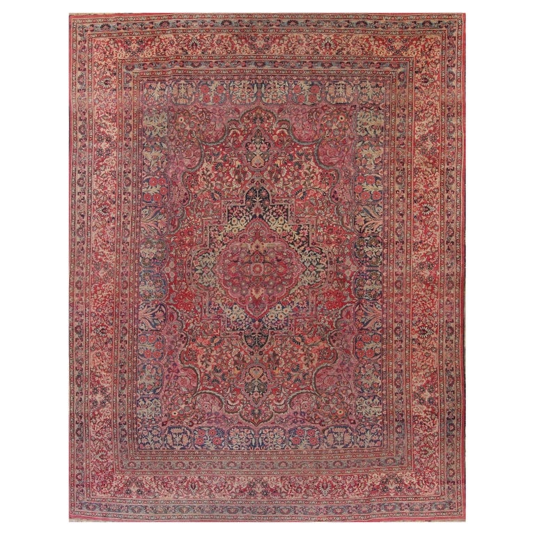 Magnificent Antique Rug in Pastels with Every Color and Detail, circa ...