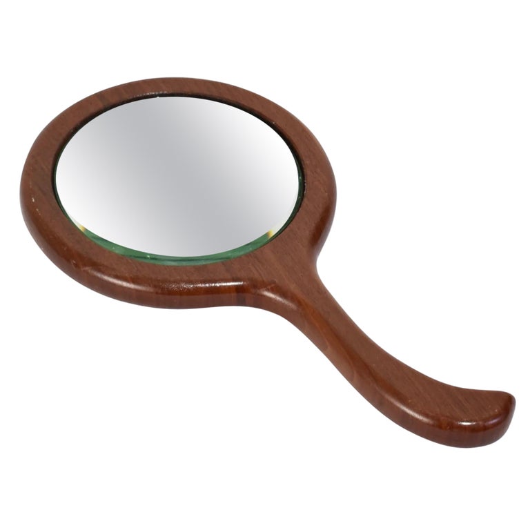 Wooden Hand Mirror For Sale at 1stDibs