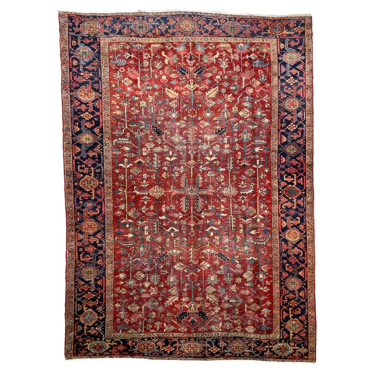All-Over Luxurious Rich Antique Tribal Rug, 1920-30's For Sale at 1stDibs