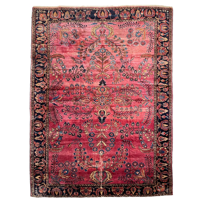 Antique Artistic and Moody Arabesque Lilihan Sarouk Rug, circa 1930's ...